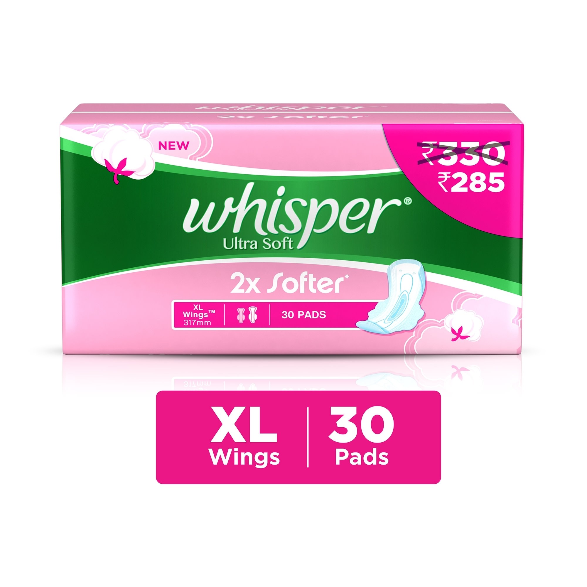 Whisper Ultra Soft Sanitary Pads XL