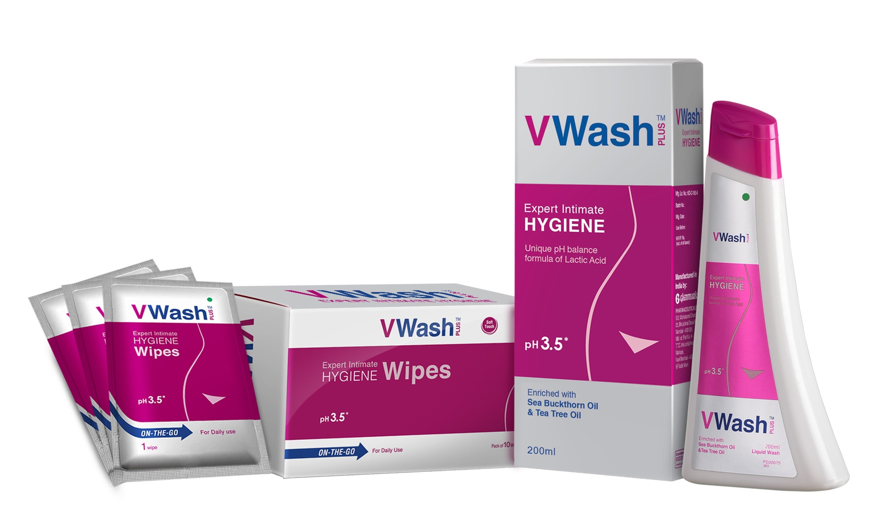 VWash Plus 200ml with 10 Wipes Combo